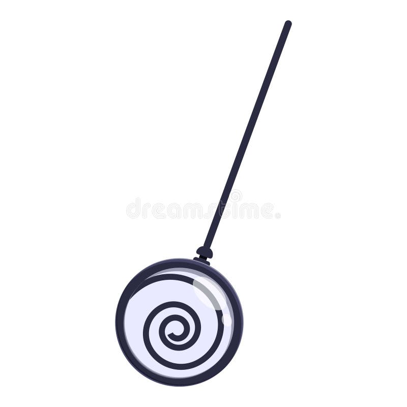 Hypnosis Spiral Pendulum Swinging on White Background Stock ...