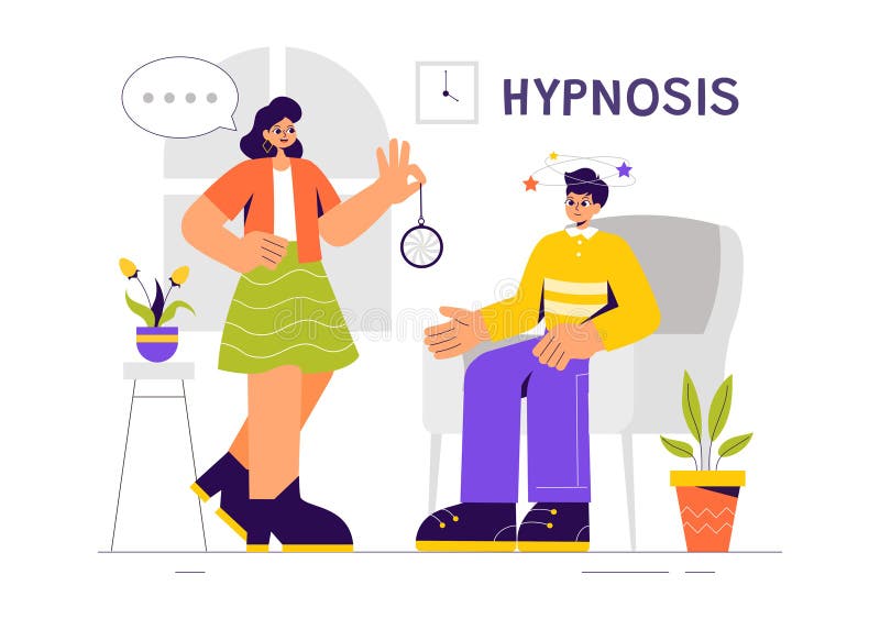 Hypnosis Vector Illustration Featuring Black and White Spiral Patterns ...