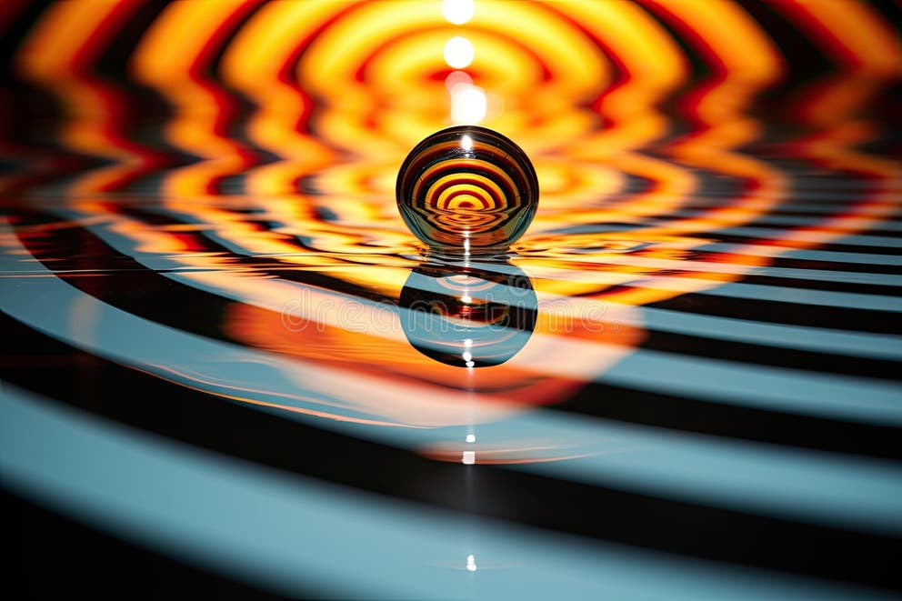 Hypnotic Abstraction Using Sunlight and Refraction Stock Illustration ...