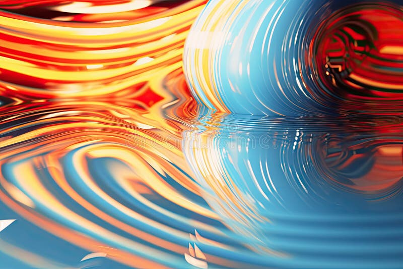 Hypnotic Abstraction Using Sunlight and Refraction Stock Illustration ...