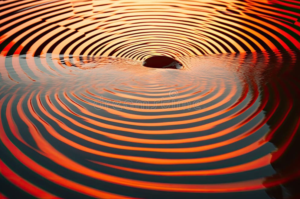 Hypnotic Abstraction Using Sunlight and Refraction Stock Illustration ...