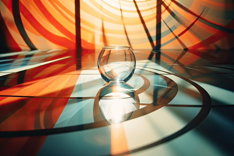 Hypnotic Abstraction Using Sunlight and Refraction Stock Illustration ...