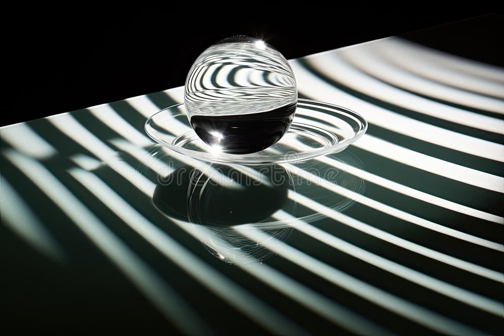 Hypnotic Abstraction Using Sunlight and Refraction Stock Illustration ...