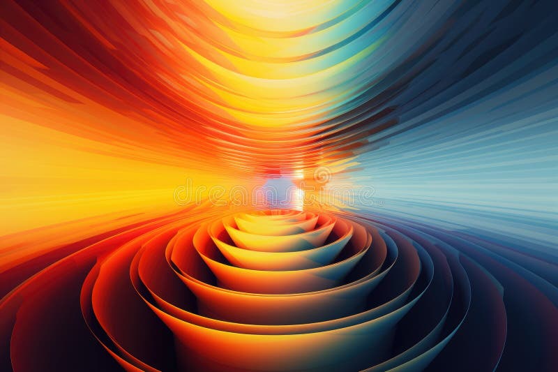 Hypnotic Abstraction Using Sunlight and Refraction Stock Illustration ...