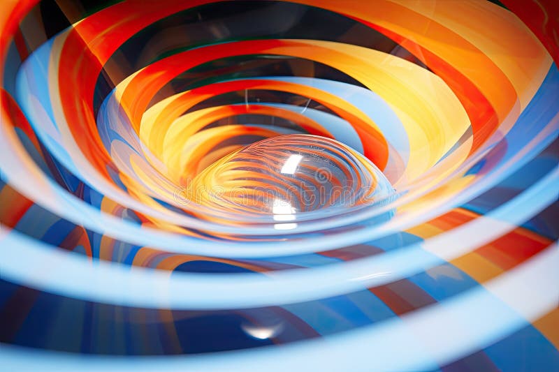 Hypnotic Abstraction Using Sunlight and Refraction Stock Illustration ...