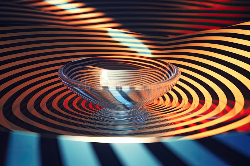 Hypnotic Abstraction Using Sunlight and Refraction Stock Illustration ...