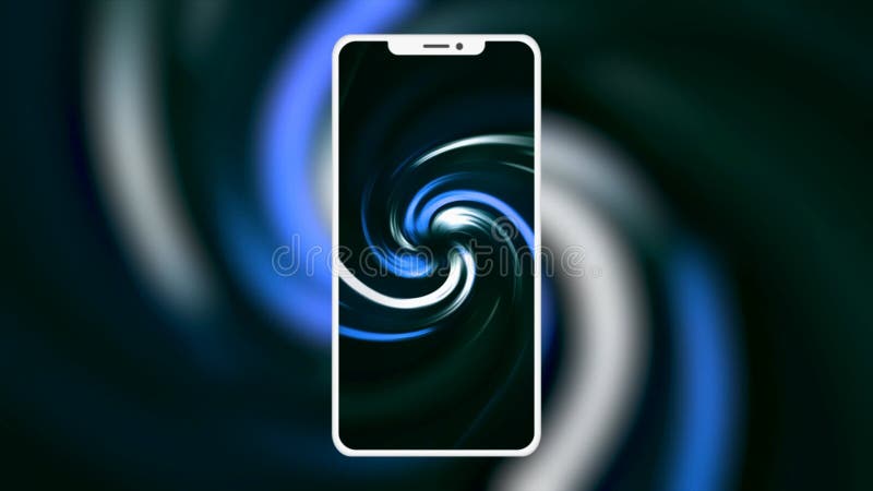 Hypnotic Animation on Phone Screen. Motion. Hypnotic Spiral on Phone ...