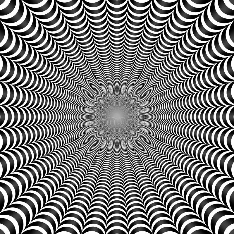 Hypnotic Black and White Optical Illusion Stock Illustration ...