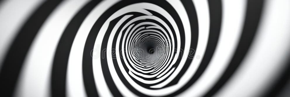 Hypnotic Black and White Spiral Illusion Creates a Mesmerizing Depth ...