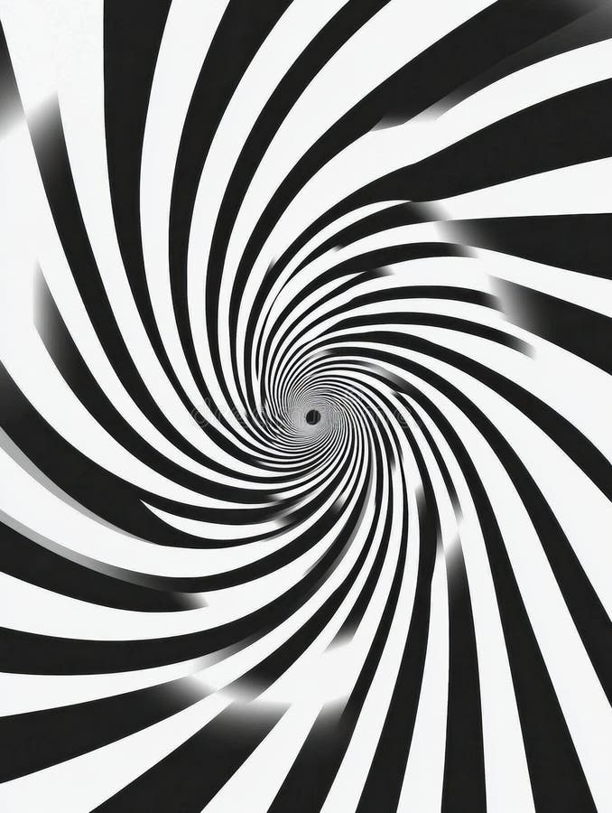 Hypnotic Black and White Spiral Optical Illusion Creates Deep Visual ...