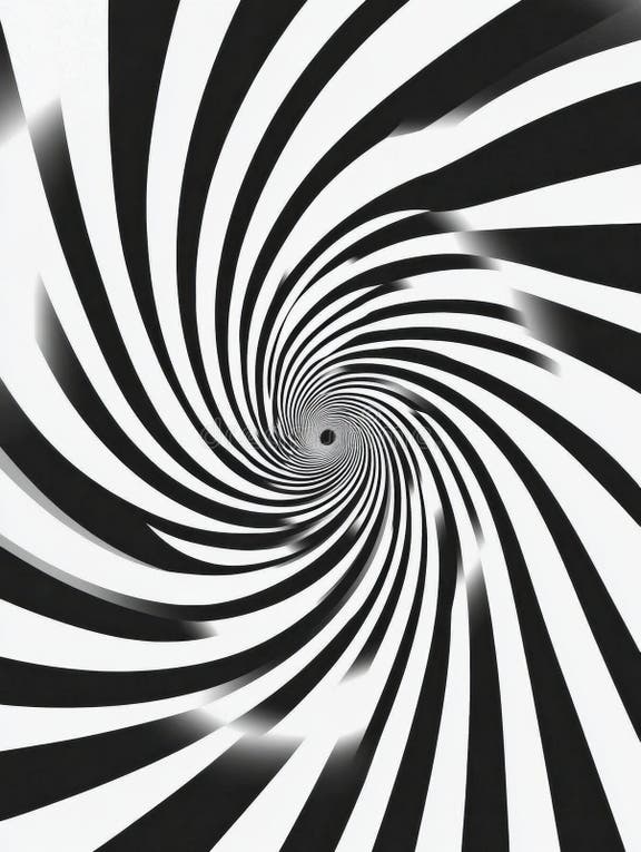 Hypnotic Black and White Spiral Optical Illusion Creates Deep Visual ...