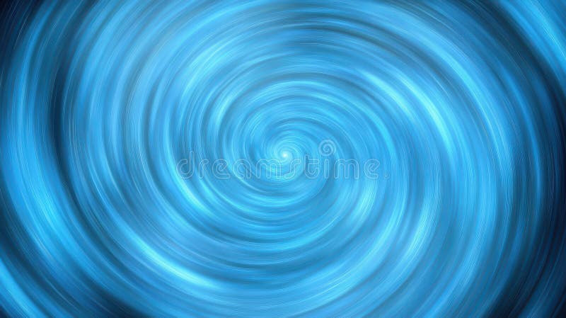 Hypnotic Blue: Abstract Vortex of Light and Motion in a Swirling Spiral ...