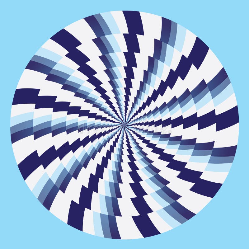 Hypnotic Circles Blue White Stock Vector - Illustration of movement ...