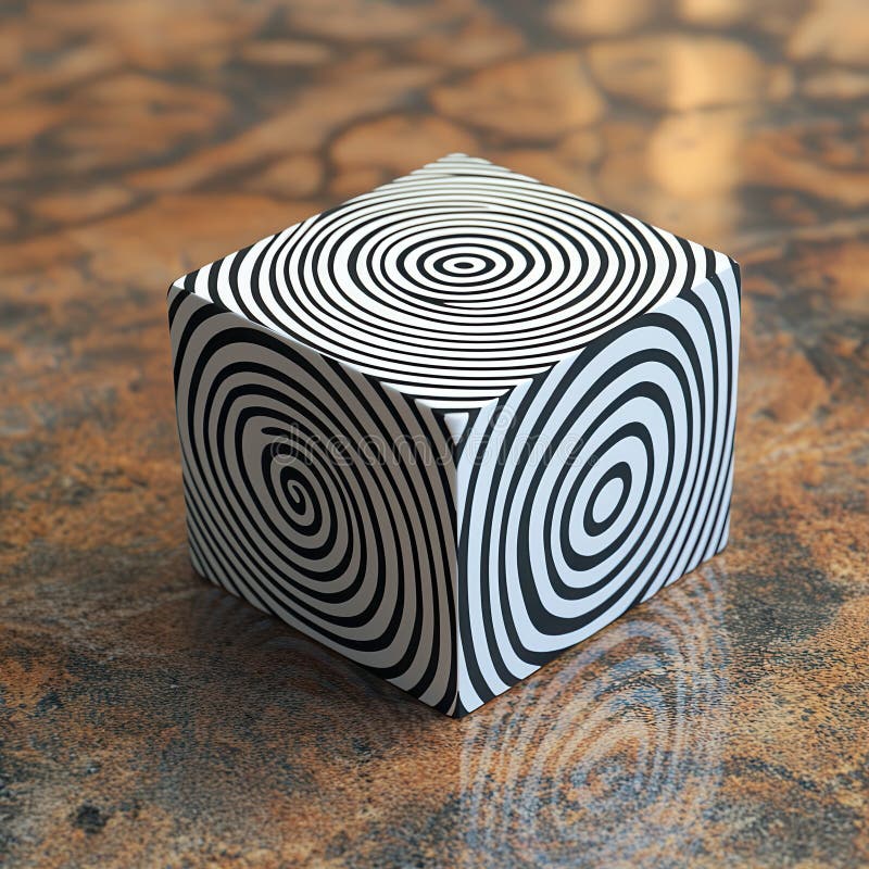 Abstract Optical Illusion Hypnotic Black White Circular Patterns Stock ...