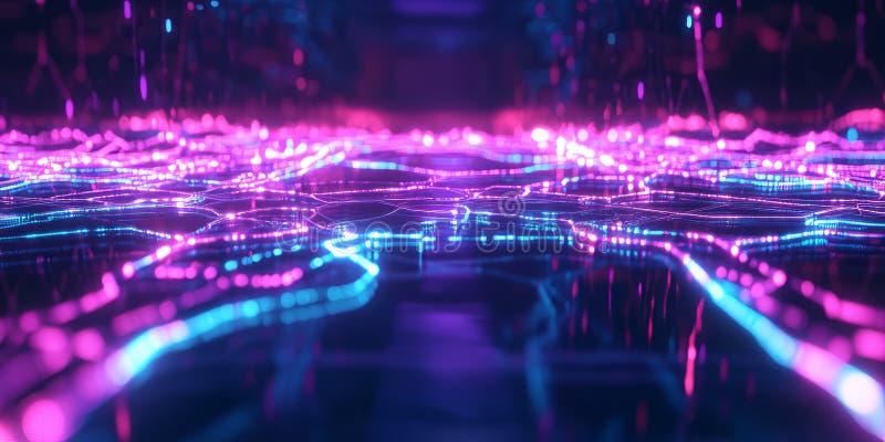 A Hypnotic 3D Abstract Background with Interconnected Glowing Lines ...