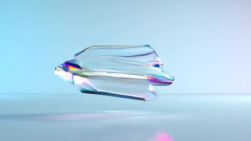 Abstract Transparent Prism Light and Shadow Rotating Transformation ...