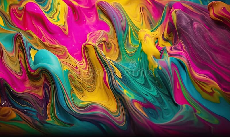 Hypnotic Display of Colorful Liquid Ink Creating Using Generative AI ...
