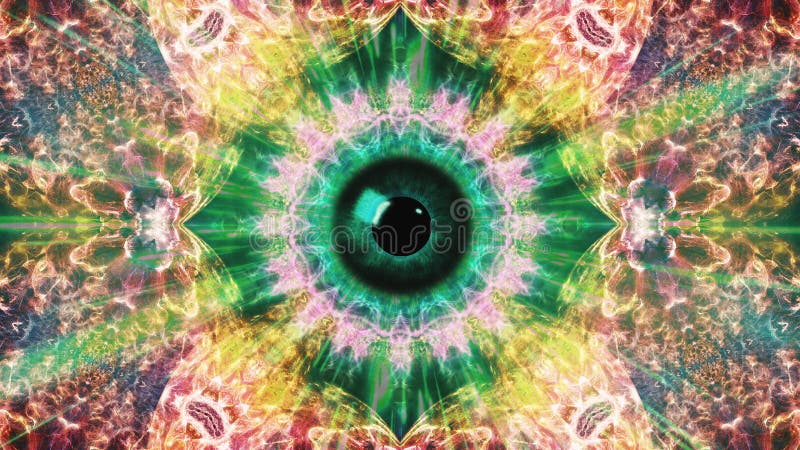 Hypnotic Eye Approaching Psychedelic Seamless Loop. Stock Illustration ...