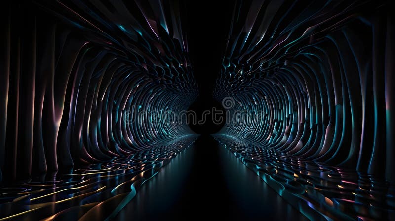 A Hypnotic, Fluid Motion of Sound Vibrations in a Dark Space Stock ...