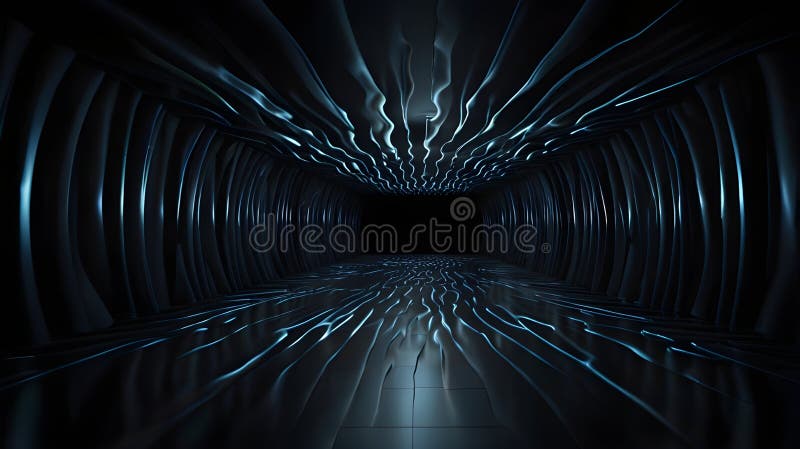 A Hypnotic, Fluid Motion of Sound Vibrations in a Dark Space Stock ...