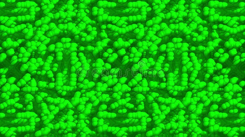 Hypnotic Green Background from Many Bubbles and Abstract Particles ...
