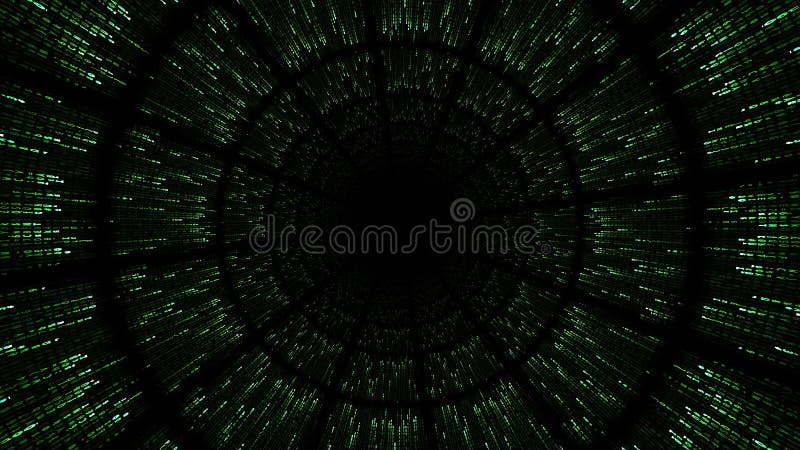 Hypnotic Green Dots in Tunnel Stock Illustration - Illustration of ...