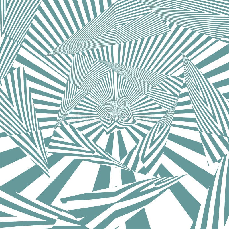 Hypnotic Green Stripe Shapes Vector Stock Vector - Illustration of line ...