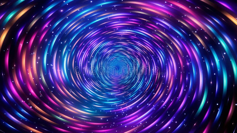 Hypnotic Hyper Space Design with Cosmic Patterns Stock Illustration ...