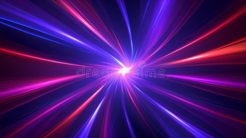 Hypnotic Hyper Space Vortex with Neon Streaks Stock Illustration ...