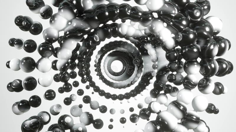 Hypnotic Motion Graphics of Rotating Waving Liquid Colorful Spheres ...