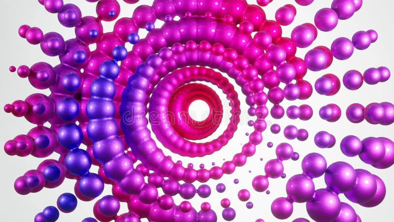 Hypnotic Motion Graphics of Rotating Waving Liquid Colorful Spheres ...