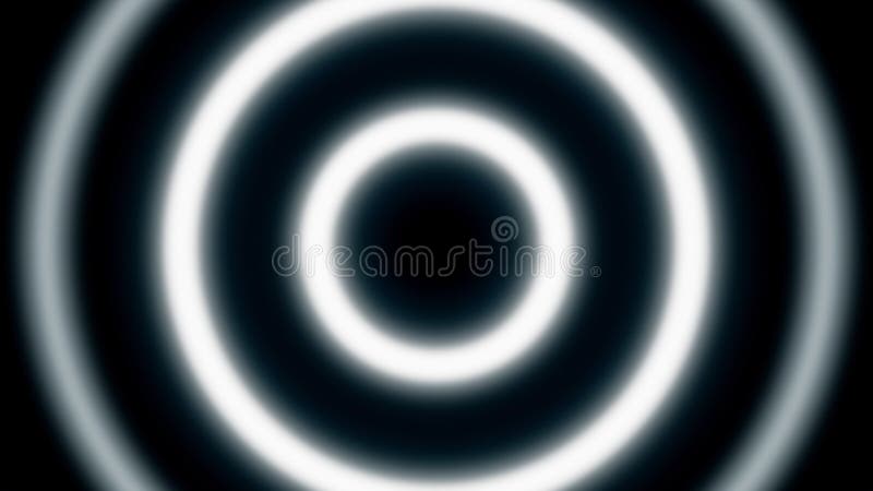 Hypnotic Neon Rings on Black Background. Animation. Looped Animation ...