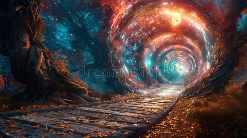 Hypnotic Pathway into Nothingness Stock Illustration - Illustration of ...