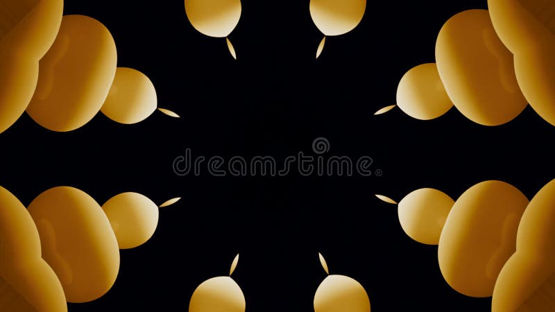 Hypnotic Ray Pattern Moves on Black Background. Design Stock Footage ...