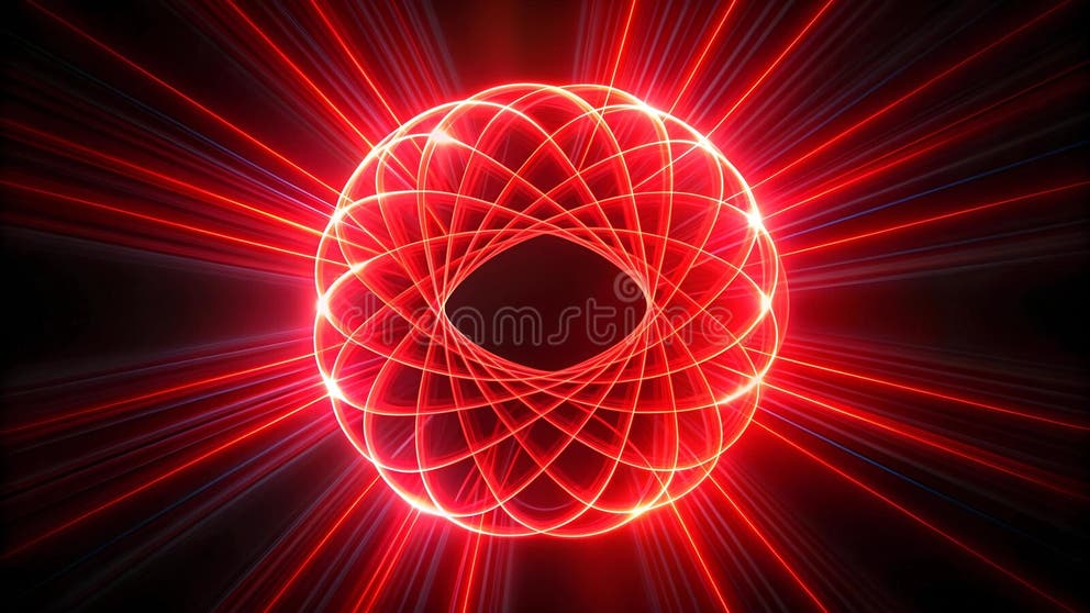 Hypnotic Red Laser Torus Knots a Mesmerizing Visual Symphony Generative ...