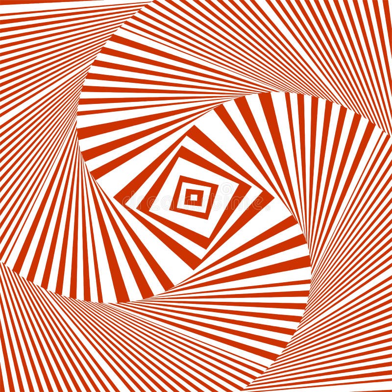 Hypnotic Red Square Stripe Shapes Vector Stock Vector - Illustration of ...