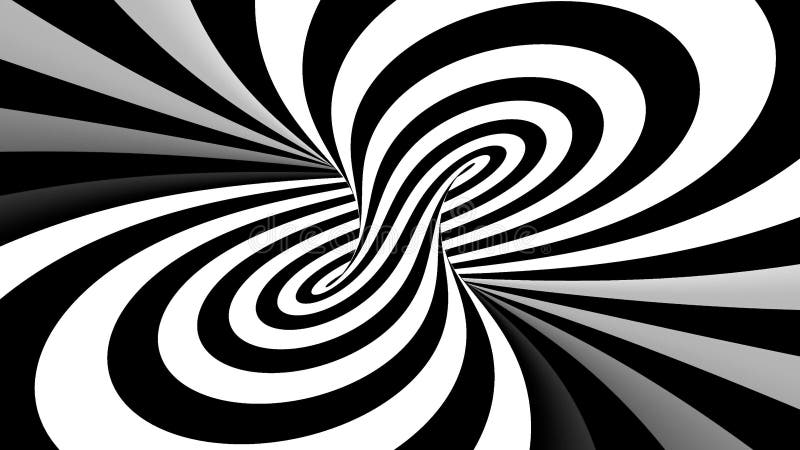 Hypnotic spiral illusion stock illustration. Illustration of rotation ...