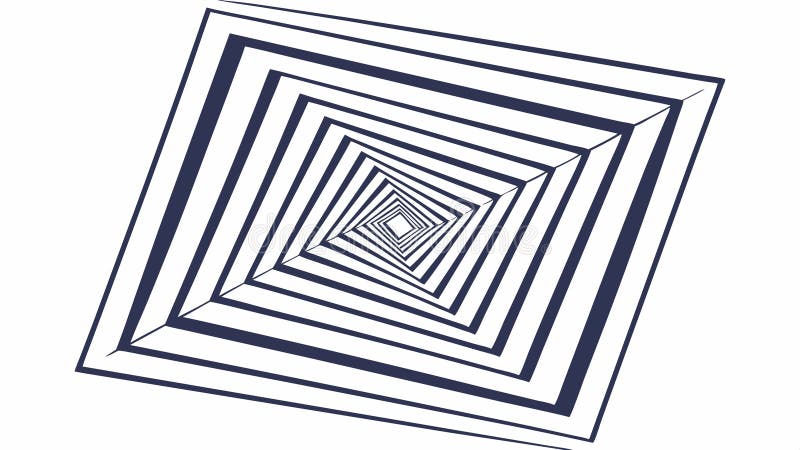 Hypnotic Square Spiral Pattern, Optical Illusion, Vector Design ...