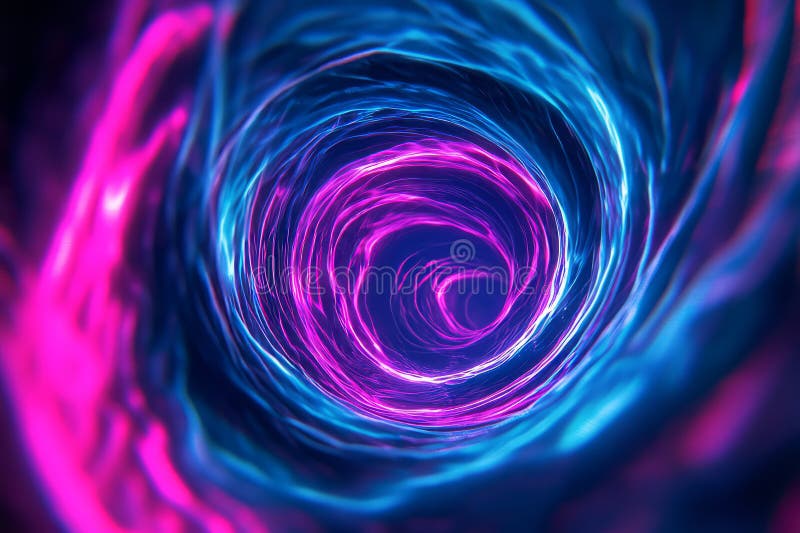 A Hypnotic Swirling Pattern of Electric Blue and Neon Pink, Forming an ...