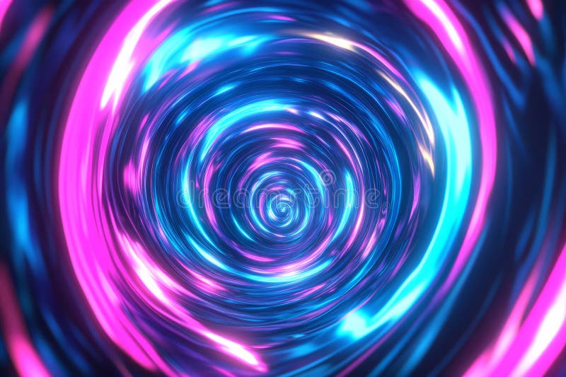 A Hypnotic Swirling Pattern of Electric Blue and Neon Pink, Forming an ...