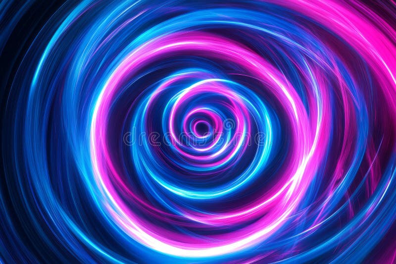 A Hypnotic Swirling Pattern of Electric Blue and Neon Pink, Forming an ...