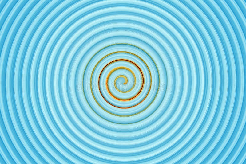 Hypnotic Vortex with Blue and Yellow Colors Stock Illustration ...