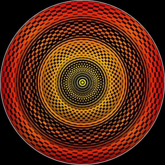 Hypnotic wheel stock illustration. Illustration of orange - 4476423