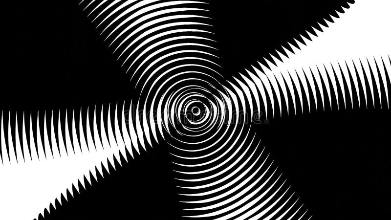Hypnotizing Black and White Stripes. Meditation. Seamless Background ...