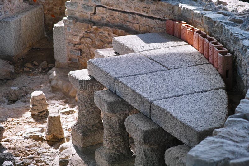 Hypocaust Archaeological Excavation Stock Photo - Image of flue ...