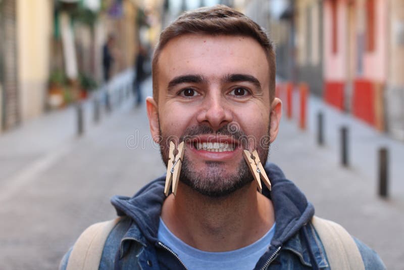 Hypocrite Man Wearing a Fake Smile Stock Image - Image of depression ...