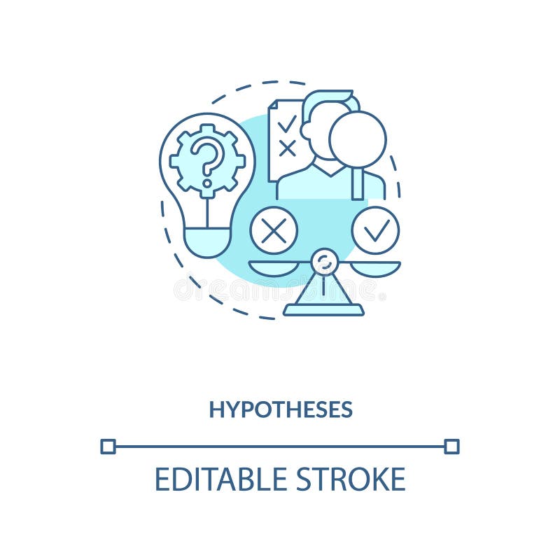 Hypotheses concept icon stock vector. Illustration of concept - 211475382