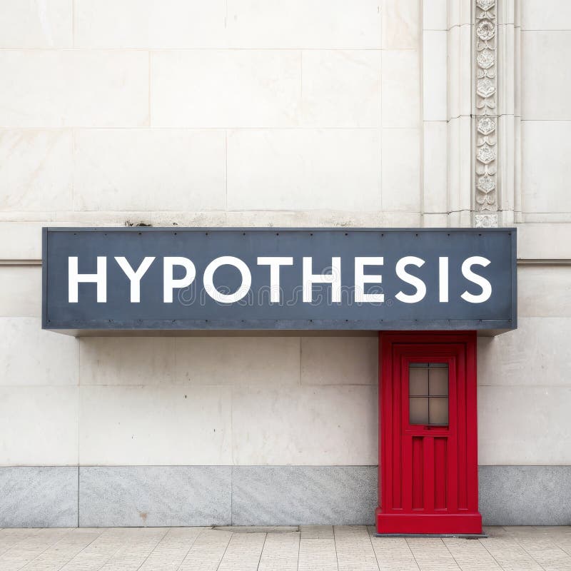 Hypothesis Sign Above a Red Door, Conceptual ,Science Stock ...