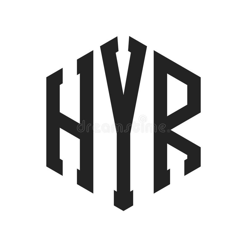 HYR Logo Design. Initial Letter HYR Monogram Logo Using Hexagon Shape ...