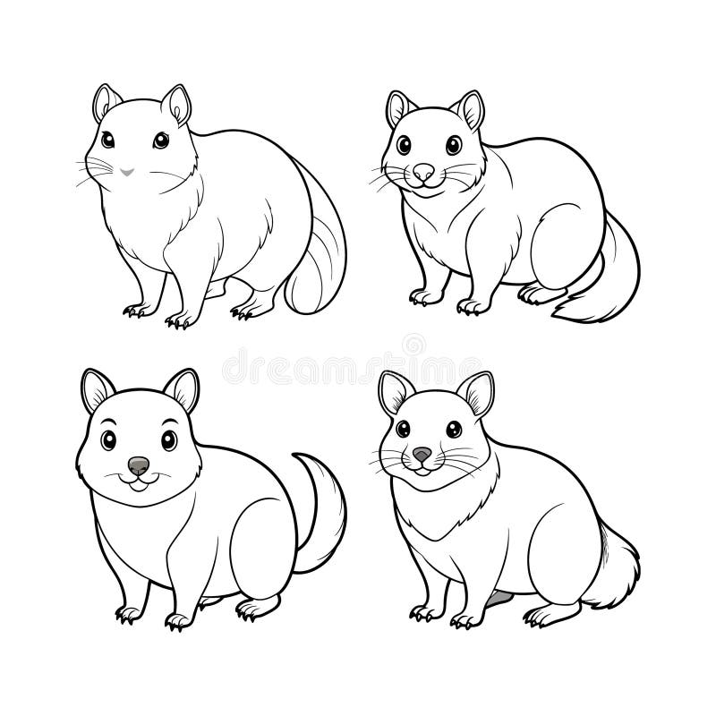 Hyrax Coloring Page for Kids Stock Vector - Illustration of funny ...